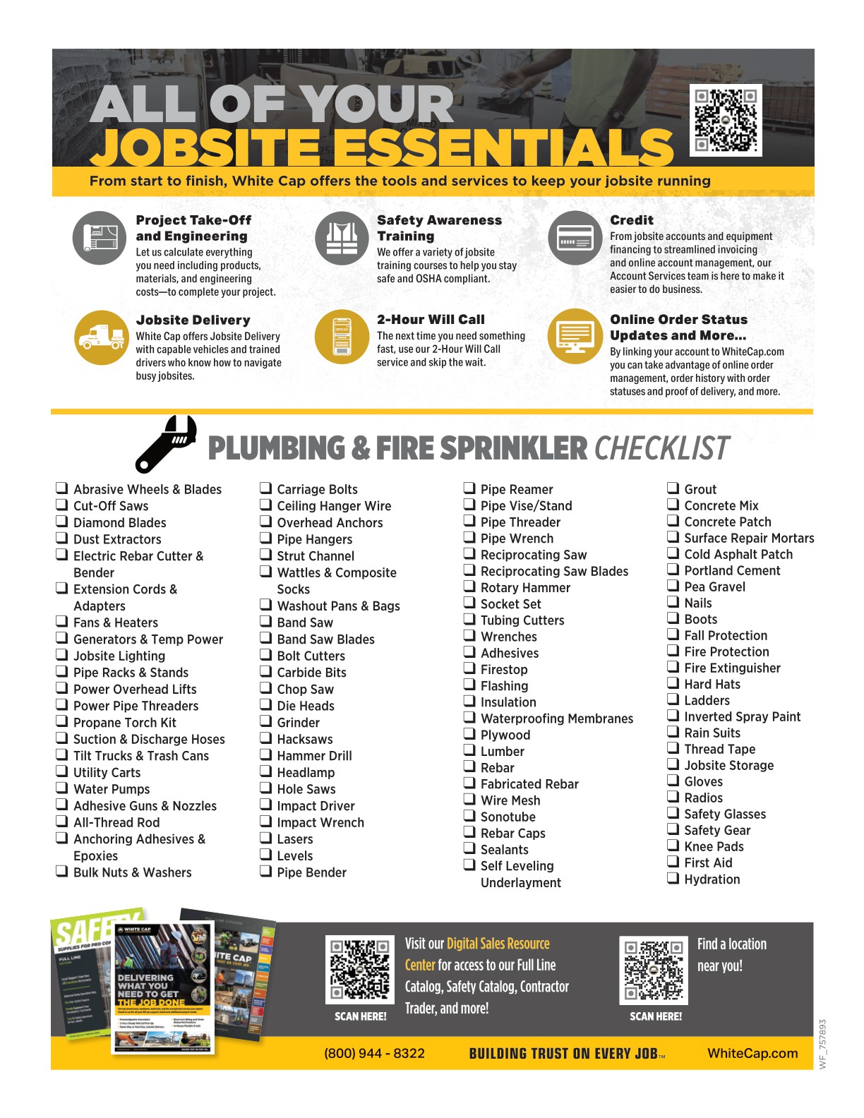 Plumbing & Fire Sprinkler Jobsite Checklist