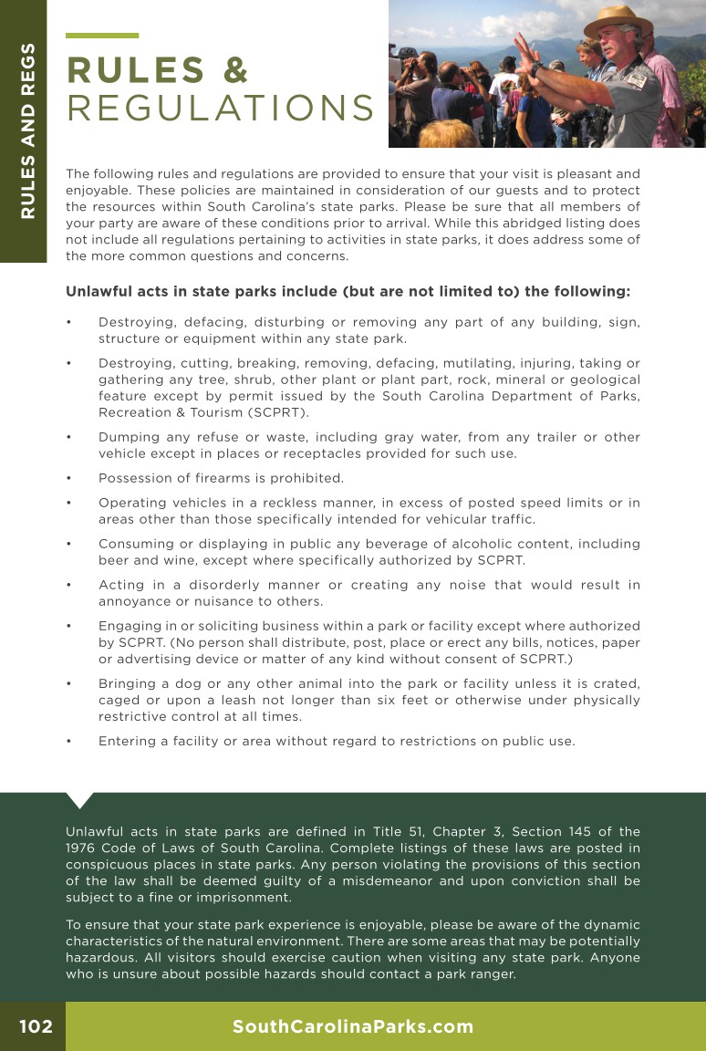 South Carolina State Parks Guide