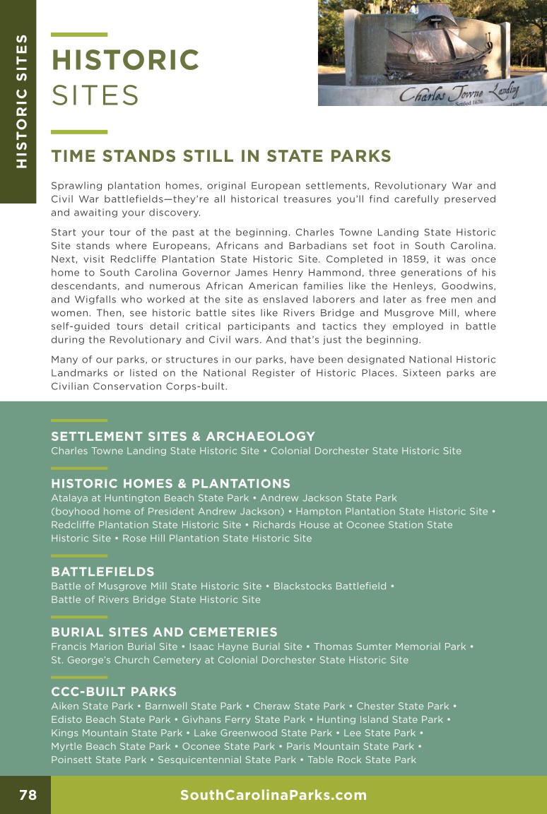 South Carolina State Parks Guide